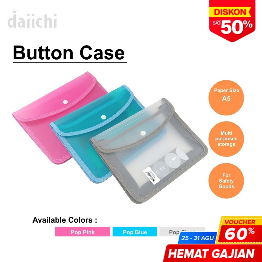 DAIICHI – BUTTON CASH STITCH SIZE A5 DPO2 MAP FOLDER MAP ORGANIZER ...