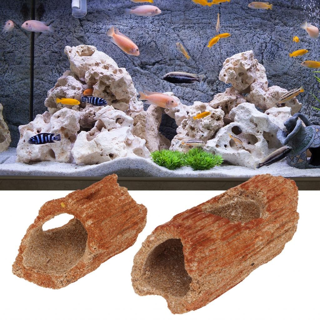 Icegg Aquarium Decoration Rock Caves Natural Multipurpose Play Hideout ...