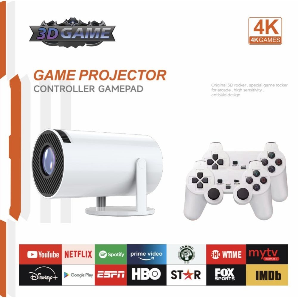 Y5S Smart Game Projector 4K Android 11 Dual Wifi6 200 ANSI Allwinner ...
