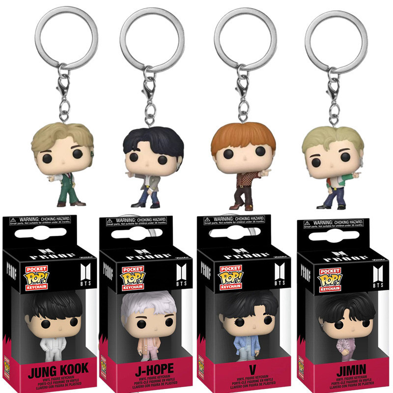 New 2024 Keychain Funko Pop Kpop BTS V Jung Kook Jimin Decorative Pendant Key Ring Gifts ...