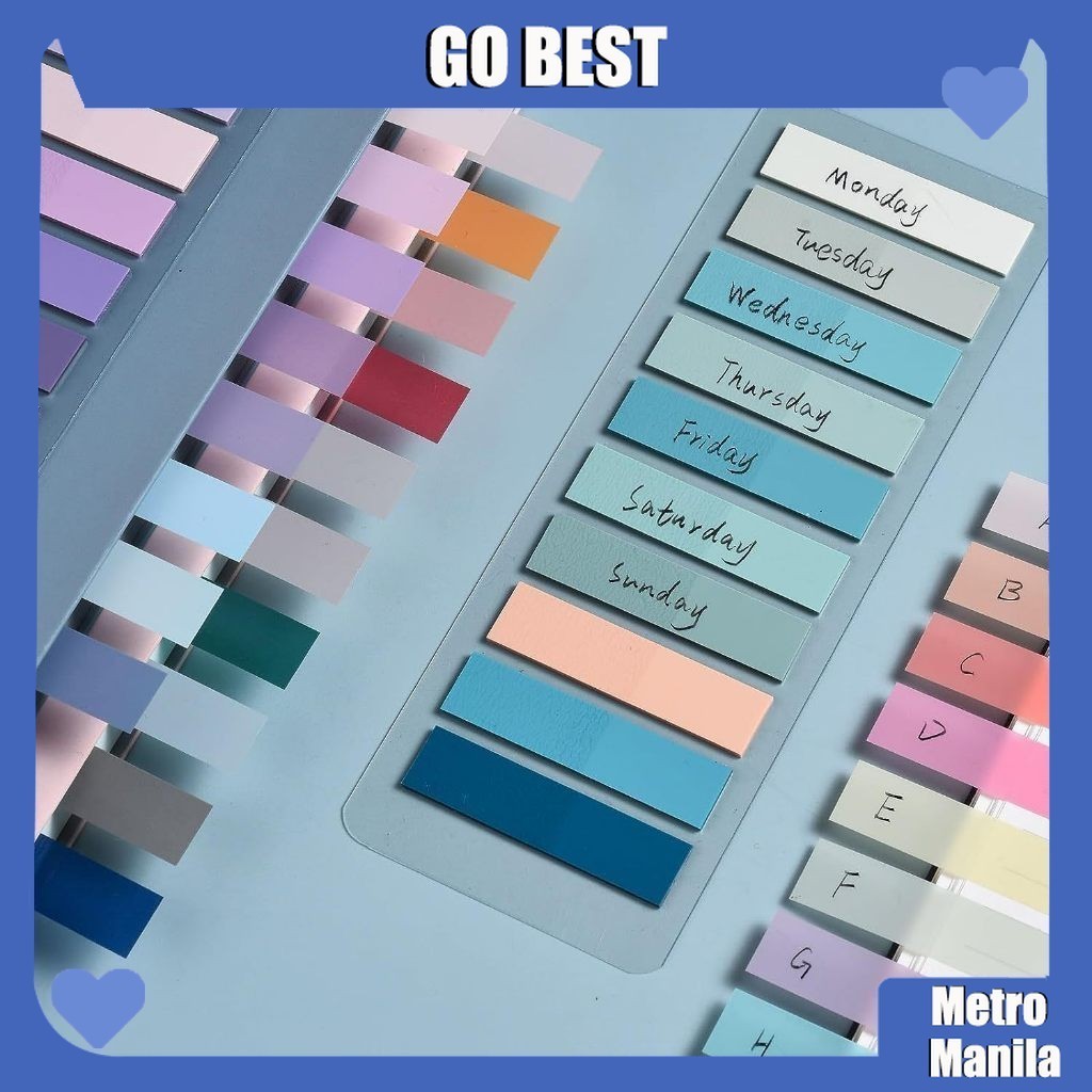 2400 Pcs Colorful Transparent Sticky Notes Writable Removable Index ...