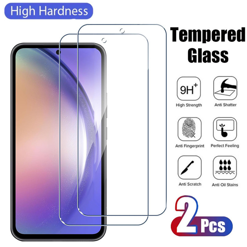 2PCS Tempered Glass For Samsung A56 A36 A26 A16 S24 FE A15 A25 A35 A55 S23 FE 5G Screen ...