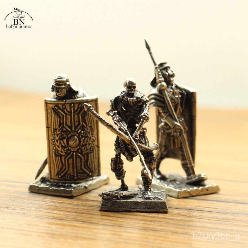 RQDesktop Metal Copper Ornaments Figure Roman Legion Shield Soldier ...
