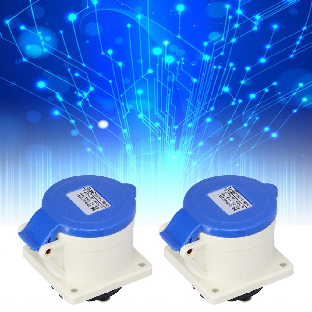 Supergoodsales Industrial Sockets 3 Pin Power Socket 220‑250V 32A 2P+E ...