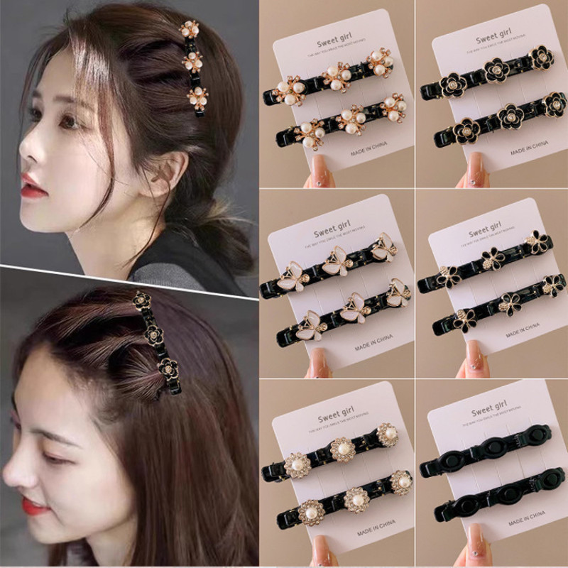2 Pcs Korean Style Bangs Braided Hair Clip Fashion Clip Hairpin ...
