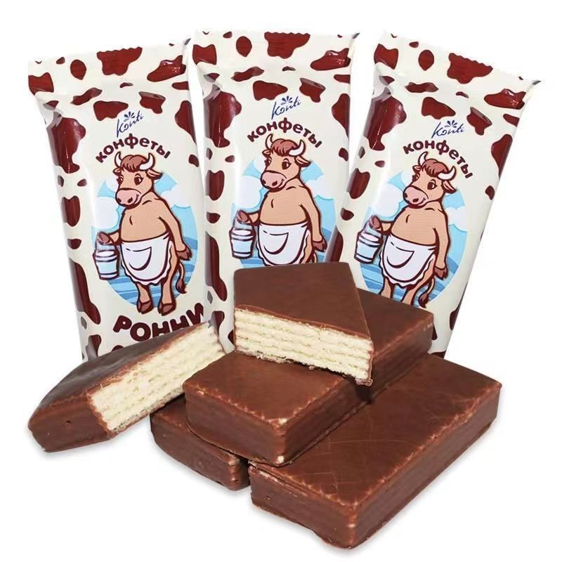 Imported Russia Big Cow Wafer Biscuits Konti Konti Casual Original ...