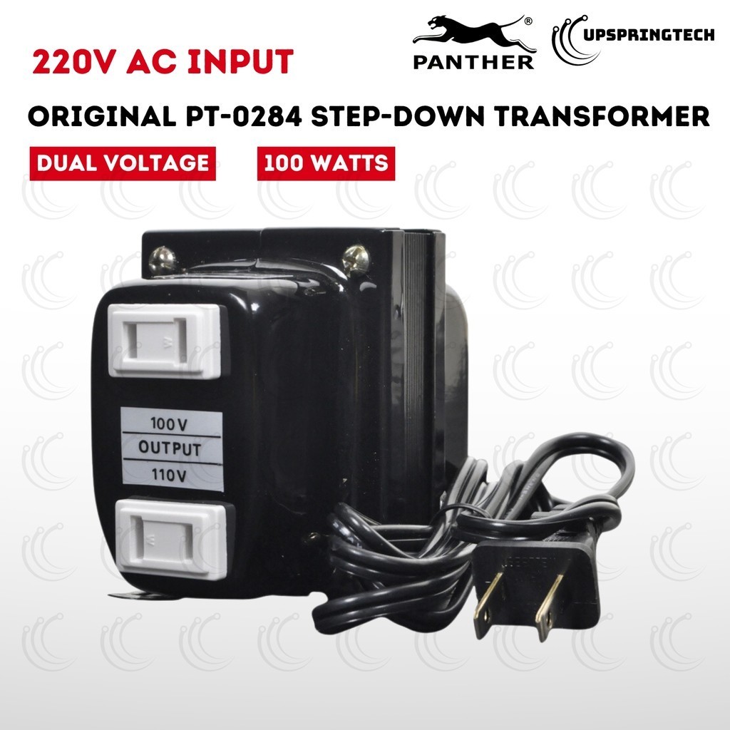 PANTHER Step-down Transformer DUAL VOLTAGE 100 Watts Input 220VAC, Output 100VAC | Shopee ...