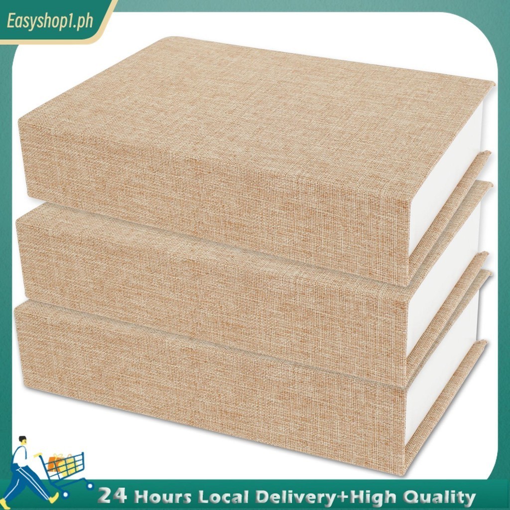 3Pcs Decorative Book Box Modern Fake Book Storage Box Book Shaped Box ...