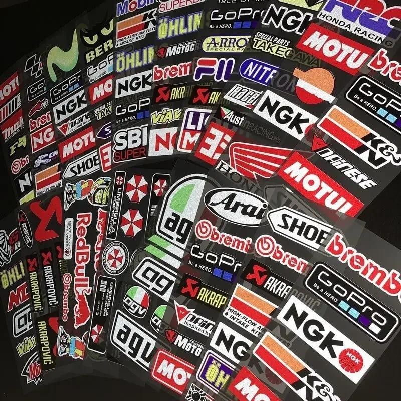 New Motorcycle Waterproof Reflective Stickers Car Electric Vehicle ...