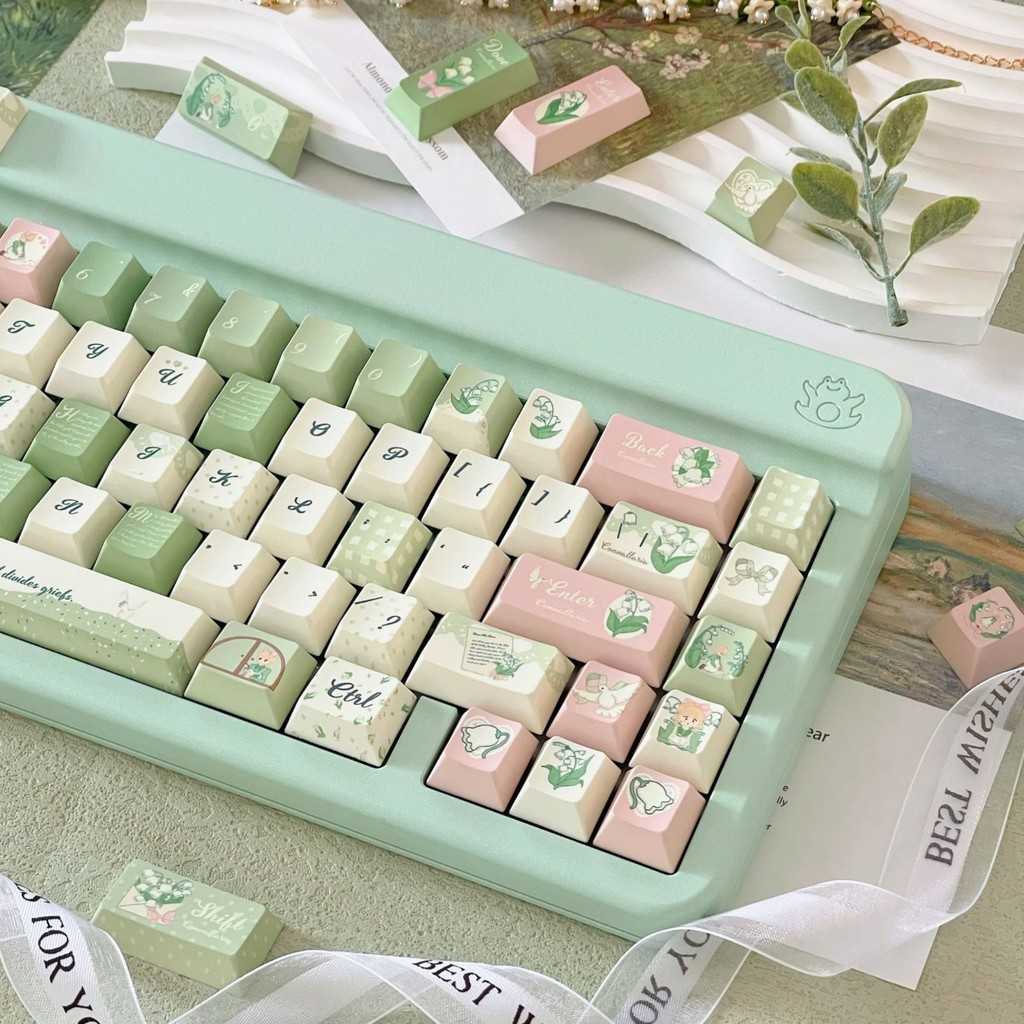 Green Orchid Keycap Cherry/XOA Profile 131 Keys PBT Five-sided Dye ...