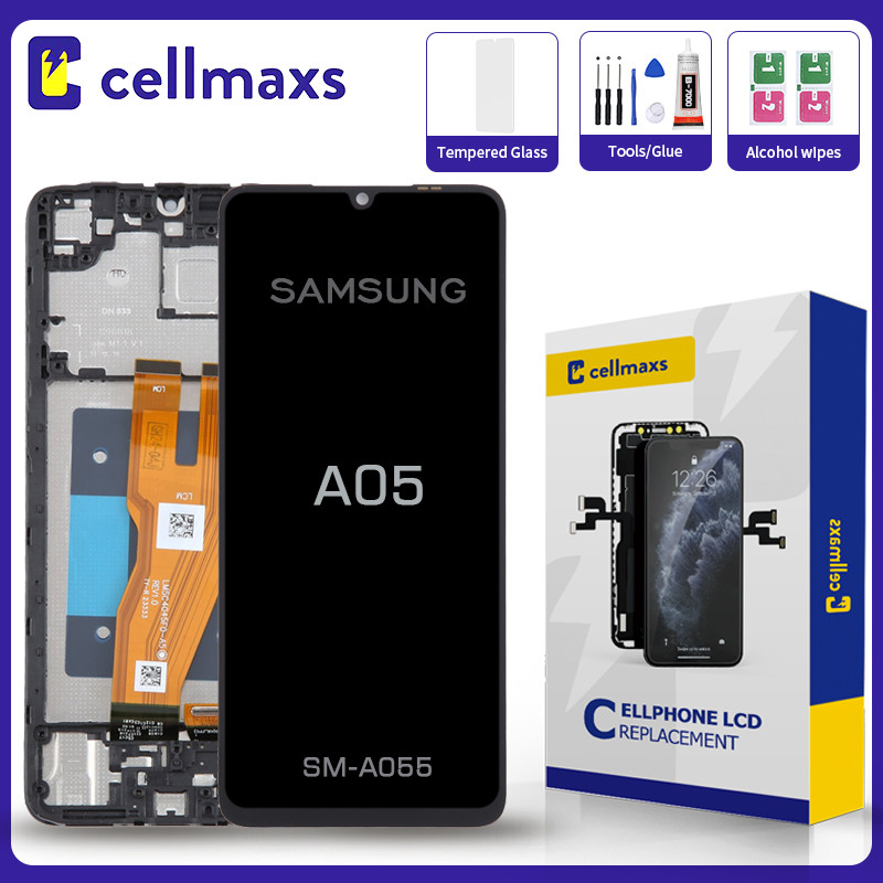 For SAMSUNG A05 A055 SM-A055 SM-A055F LCD Touch Screen Replacement With ...