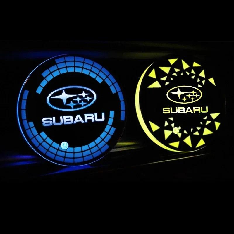 USB Charging Car Water Coaster Smart Induction Light for Subaru ...