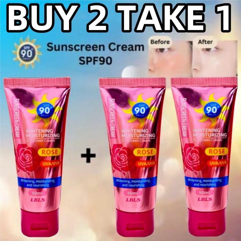 Sunscreen Cream SPF 90+ High Protection UV PLUS 60ml Skincare Facial Body Skin Whiten | Shopee ...