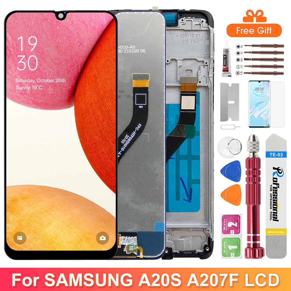 For SAMSUNG Galaxy A20s LCD A207 A2070 SM-A207F Display Screen ...