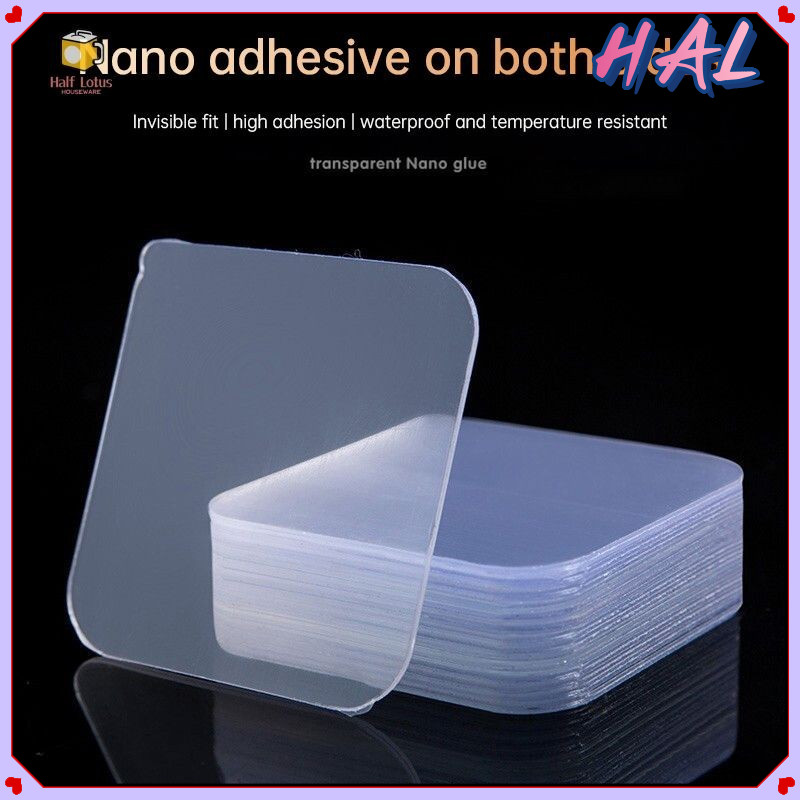 HAL ️Transparent Acrylic Traceless Square Glue Sticker High Viscosity ...