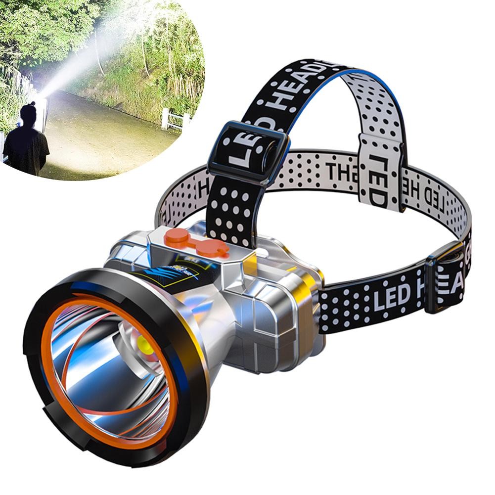 Strong Bald Head Light Element Long-range Rechargeable Waterproof Super ...