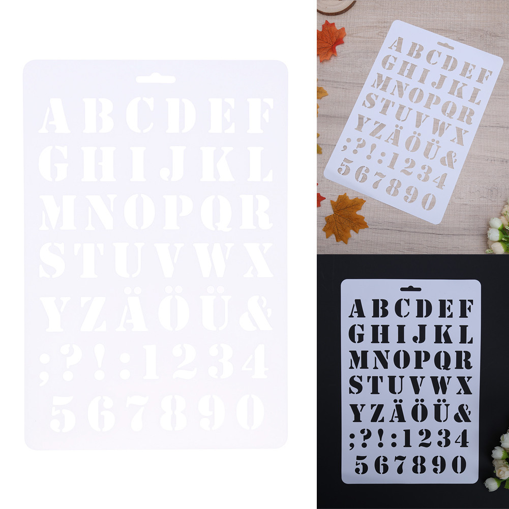 Lettering Stencil Letter Alphabet Stencils Painting Paper Craft Number ...