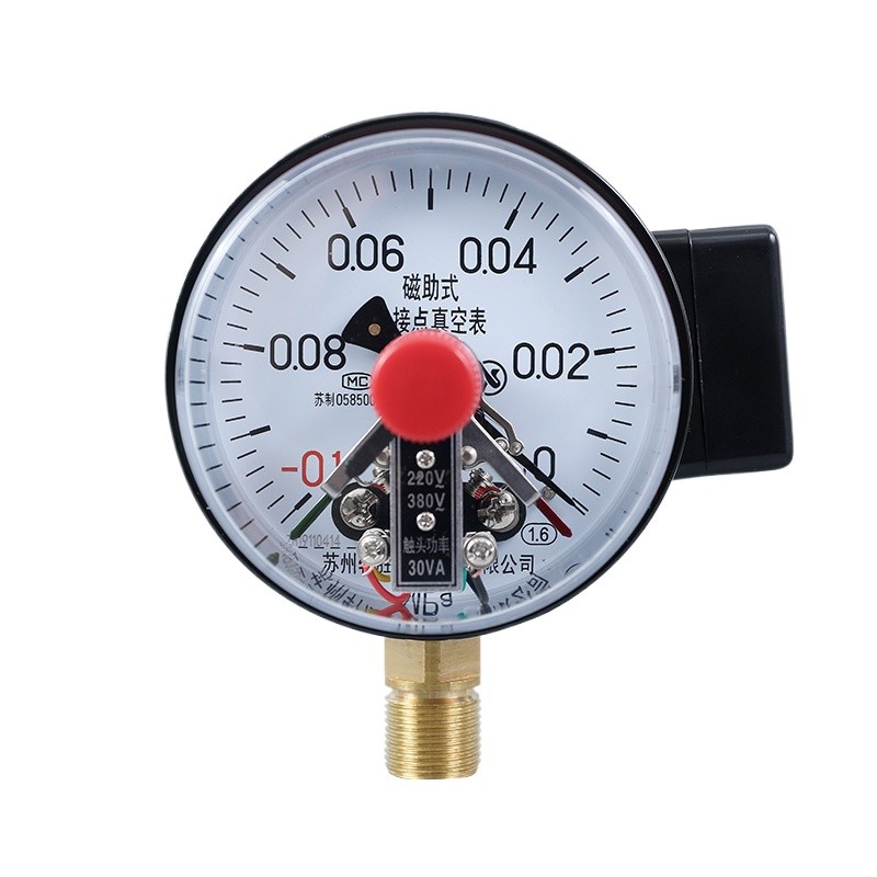 YXC-100 -0.1-0MPa vacuum magnetic-assisted electric contact pressure gauge mechanical vacuum ...