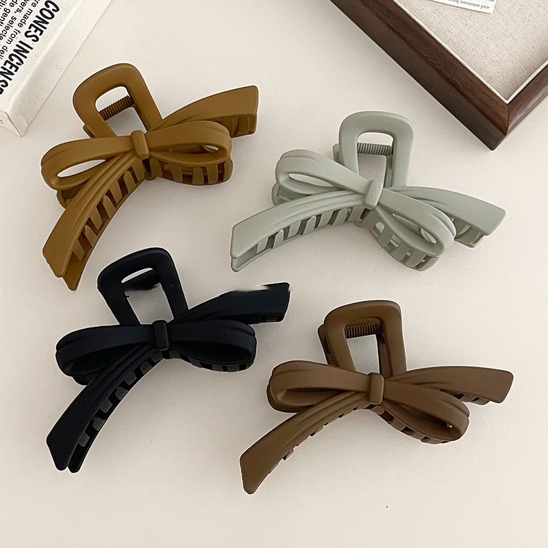Bow Large Grab Clip Classy High-End Hair Accessories | Shopee Philippines