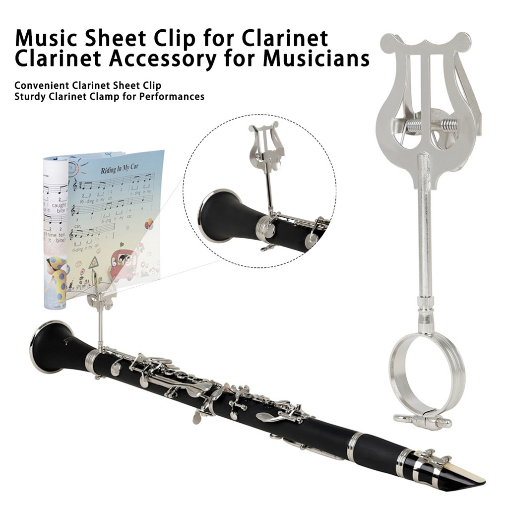 Portable Clarinet Clamp Music Sheet Clip for Clarinet Portable Music ...