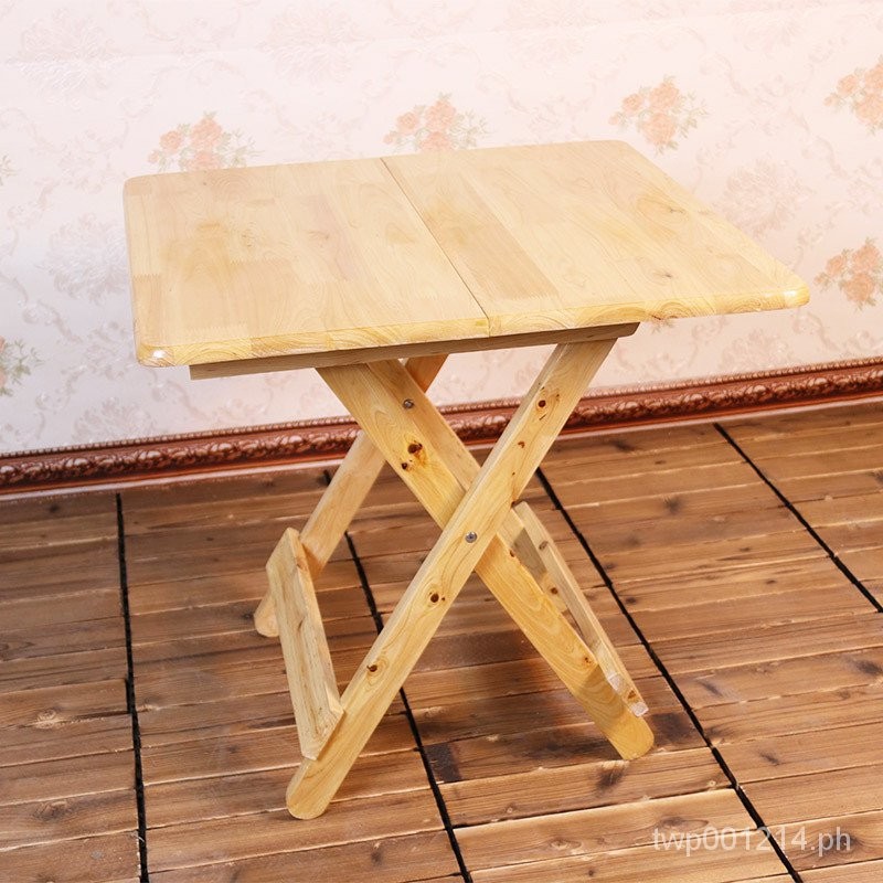 Household Simple Solid Wood Cedar Table Folding Table Stall Portable ...