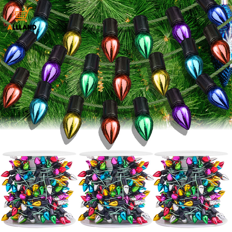 5m/ Roll DIY Christmas Tree Dress Up Colorful Small Light Bulb String ...