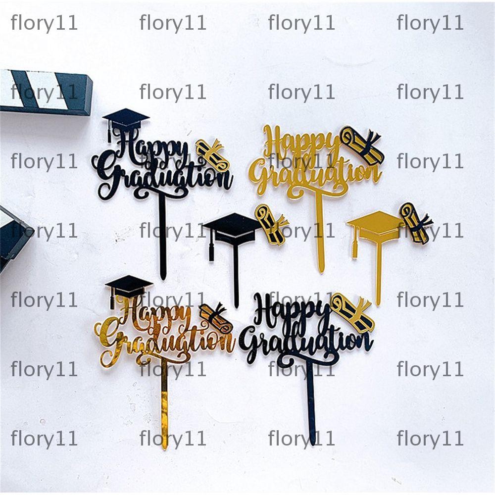 FLORY11 Graduation Cake Topper Cake Decorations DIY Gold Bachelor Cap ...