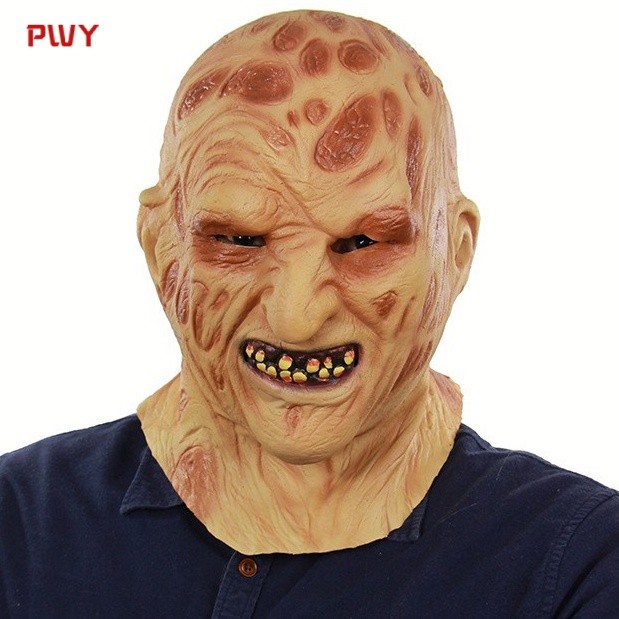 Nightmare Freddy Krueger Latex Mask Evil Massacre headgear Halloween ...