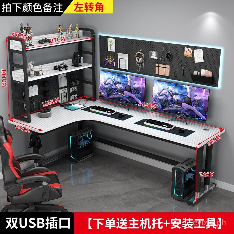 Corner Computer Desk Desk Table Bookshelf CombinationLType Table Study ...