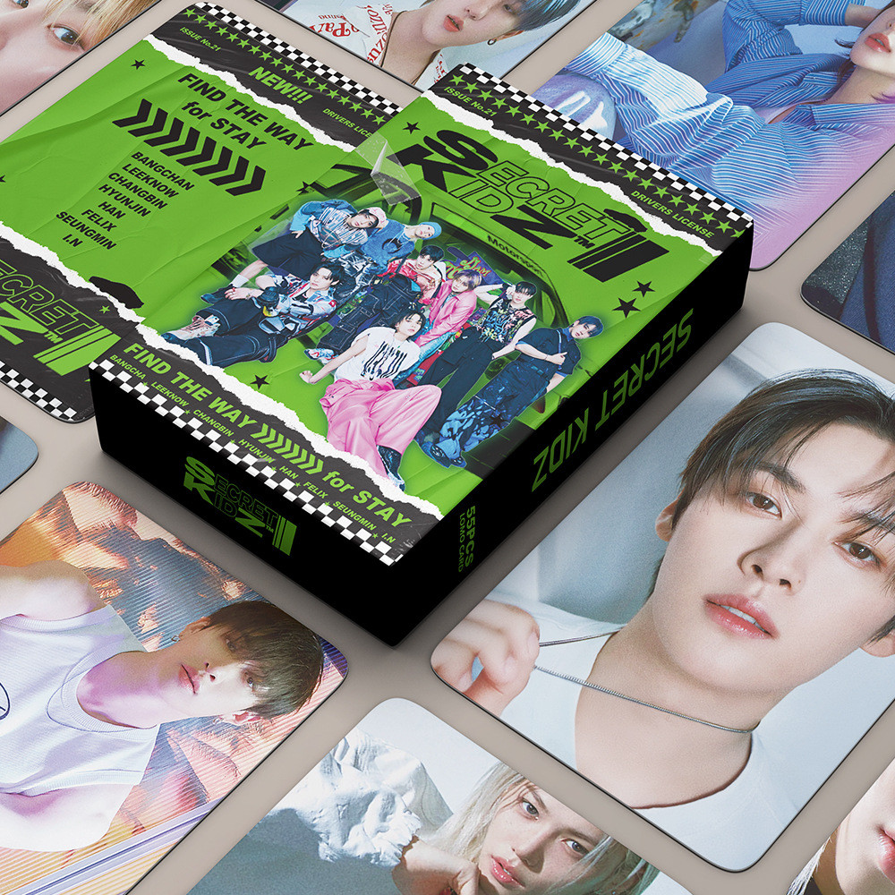 55pcs STRAY KIDS SKZ SKZ HOP HOP Lomo cards ATE Lose My Breath Magic ...