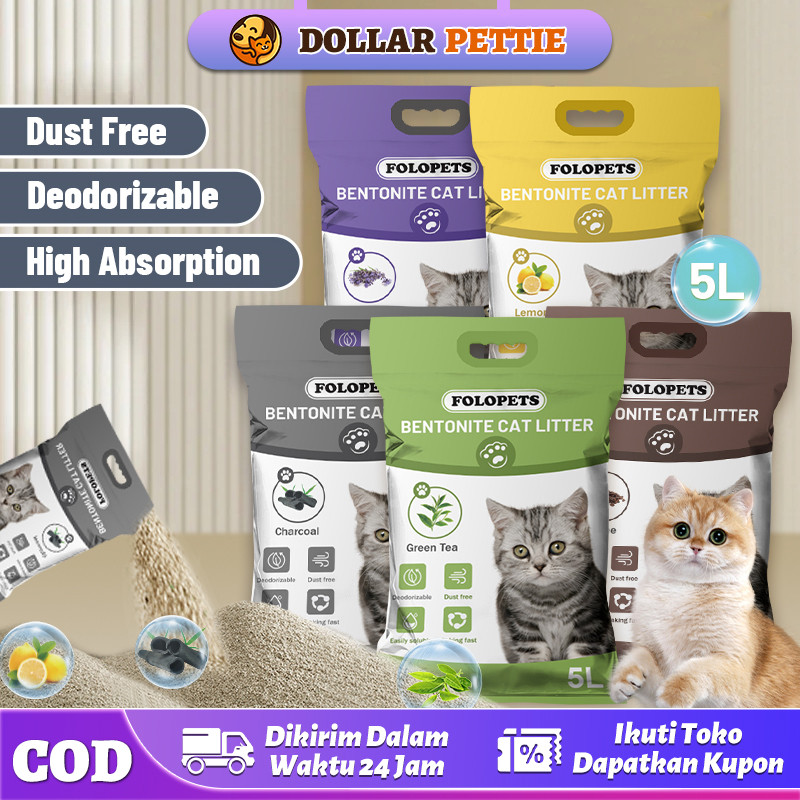 5 Liter Cat Sand Bentonite Cat Sand Lumpy Scented Cat Litter Bentonite ...