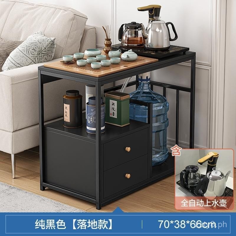 Tea Cabinet Portable Small Tea Cart Small Table with Wheels Coffee ...