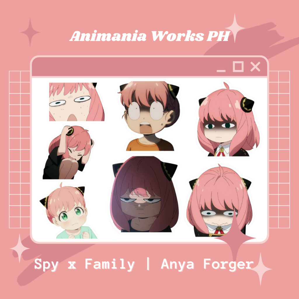 Anime Stickers / Spy x Family Anya Forger Sticker Collection / Coated ...