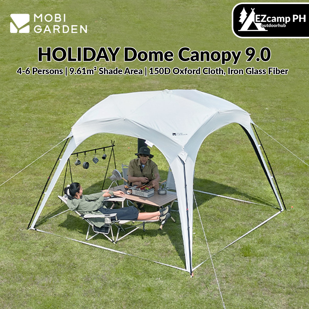 MOBI GARDEN HOLIDAY Dome Automatic Canopy 9.0 Camping Outdoor 4-6 ...
