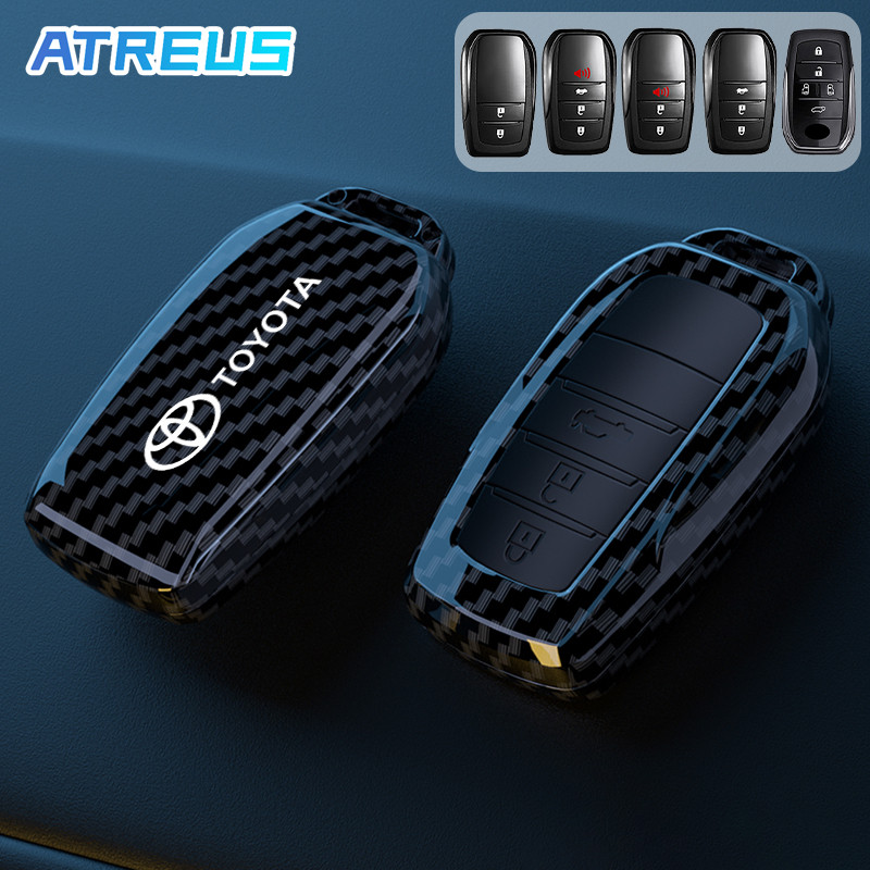 Toyota Carbon Fiber Car Key Case Full Wrap Car Remote Key Protector ...
