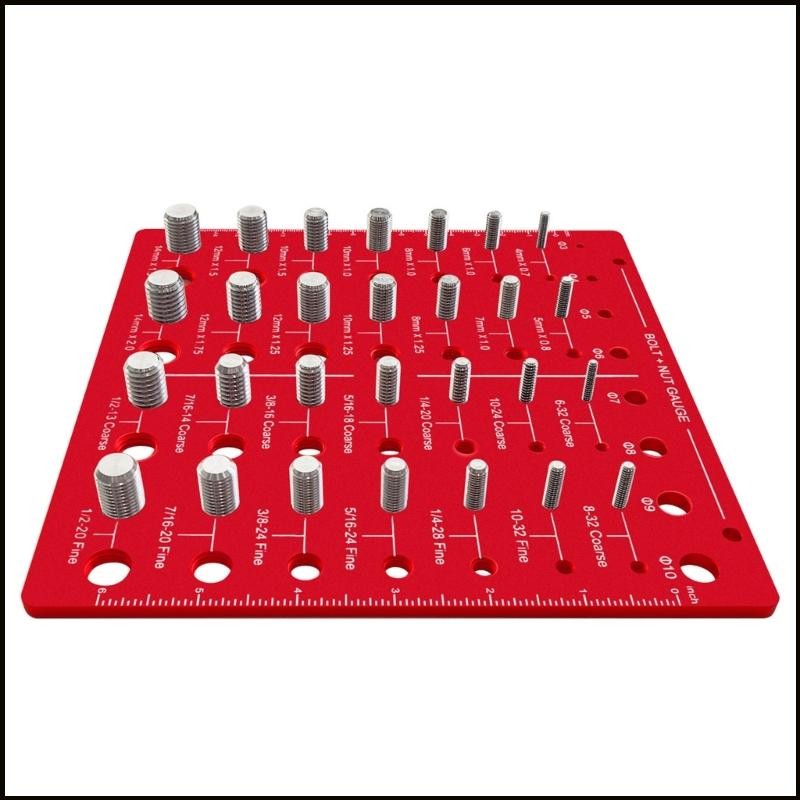 RUN 28 Nut Bolt Thread Size Checker Thread Tester Screw Checking Tool ...