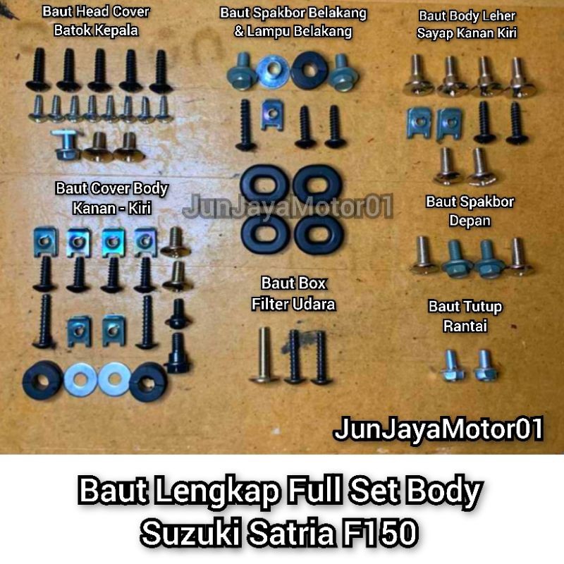 / Suzuki Satria Fu 150 Fullset Bolts Complete with Full Body Set ...