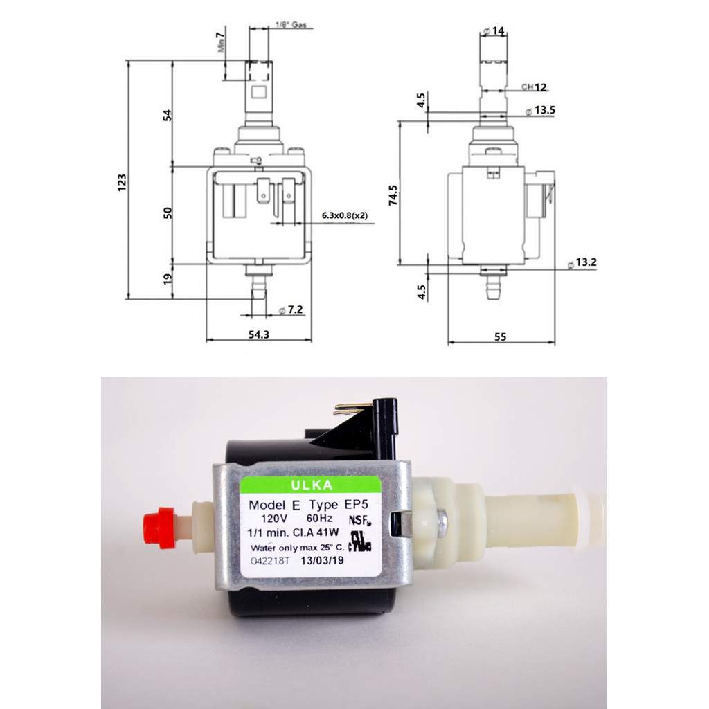Ulka ep4 ep5 Electromagnetic Pump Imported from Italy Coffee Machine Water Pump Medical ...