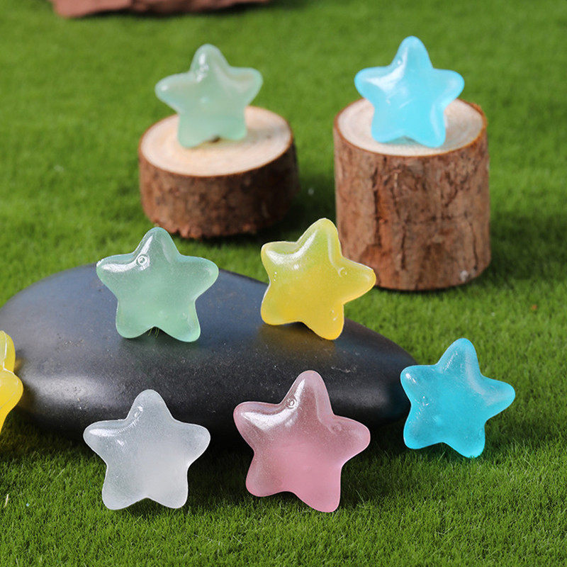 Marbit 10/20Pcs Mini Fluorescence Rain Stars Cute Starfish Glow In The ...