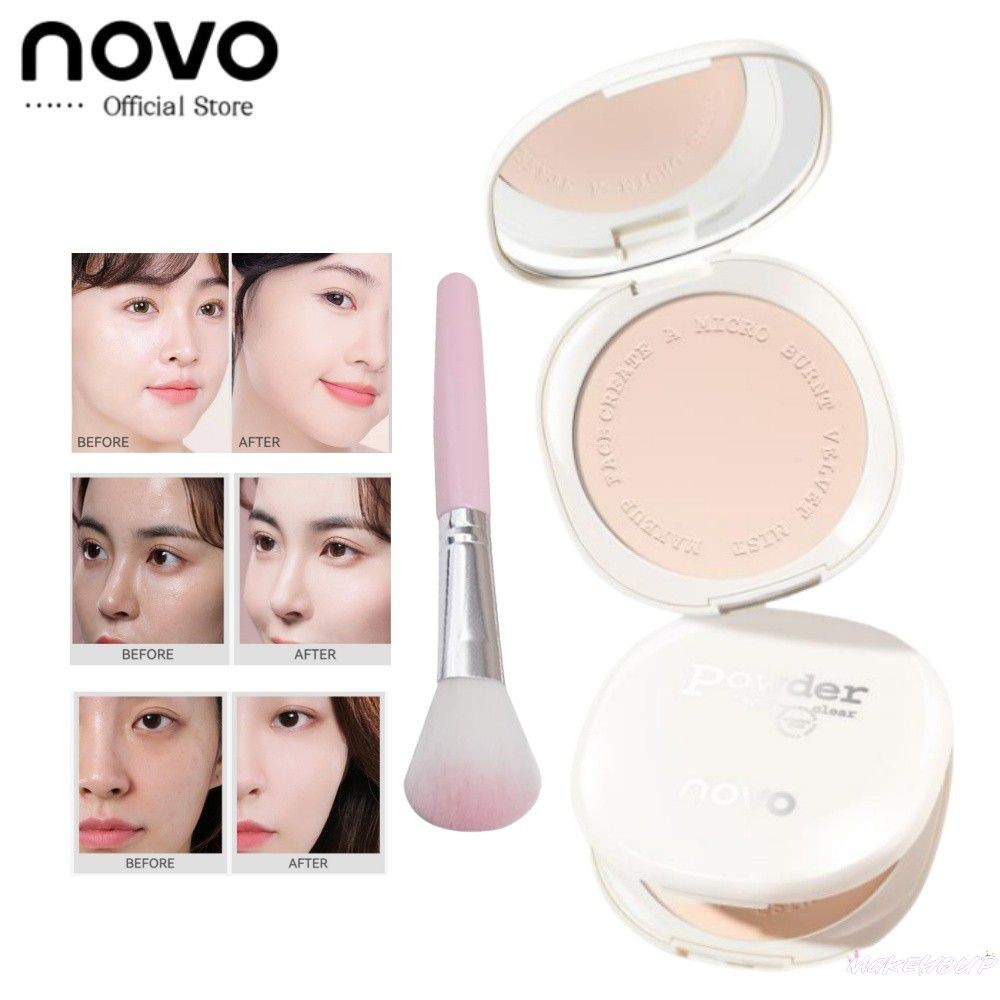 Novo Matte Pressed Powder Natural Light Concealer Setting Powder Oil ...