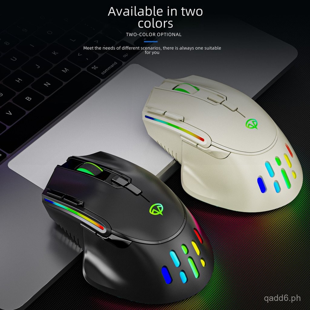 DARK ALIEN D4E-sports mouse RGB Luminous Rechargeable Office Notebook Wireless Gaming Mouse ...