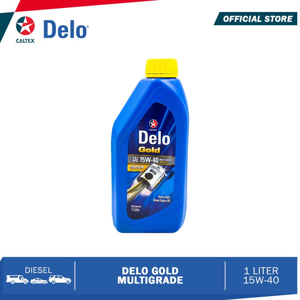 DELO shell-Caltex Delo Gold Multigrade SAE 15W40 1 Liter | Shopee ...