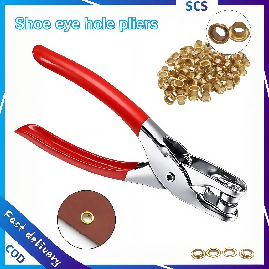 Grommet Eyelet Plier Set Eyelet Hole Punch Pliers Kit with 50 Metal ...