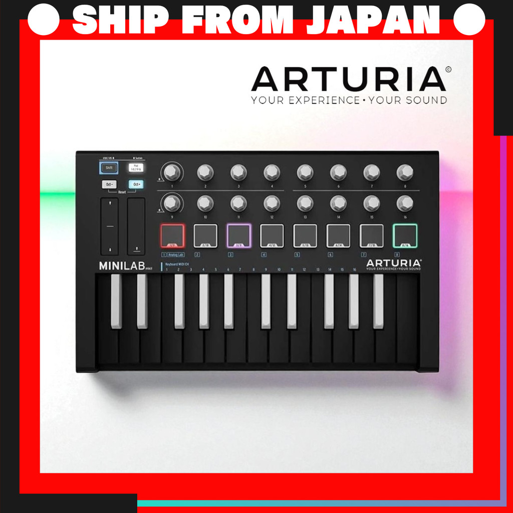 Arturia MiniLab MKII Inverted 25‑Key Slim MIDI Controller Keyboard ...