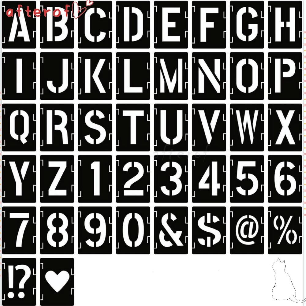 AFTEROF Letter Stencils, Alphabet Large Stencils For Painting, For Wood ...