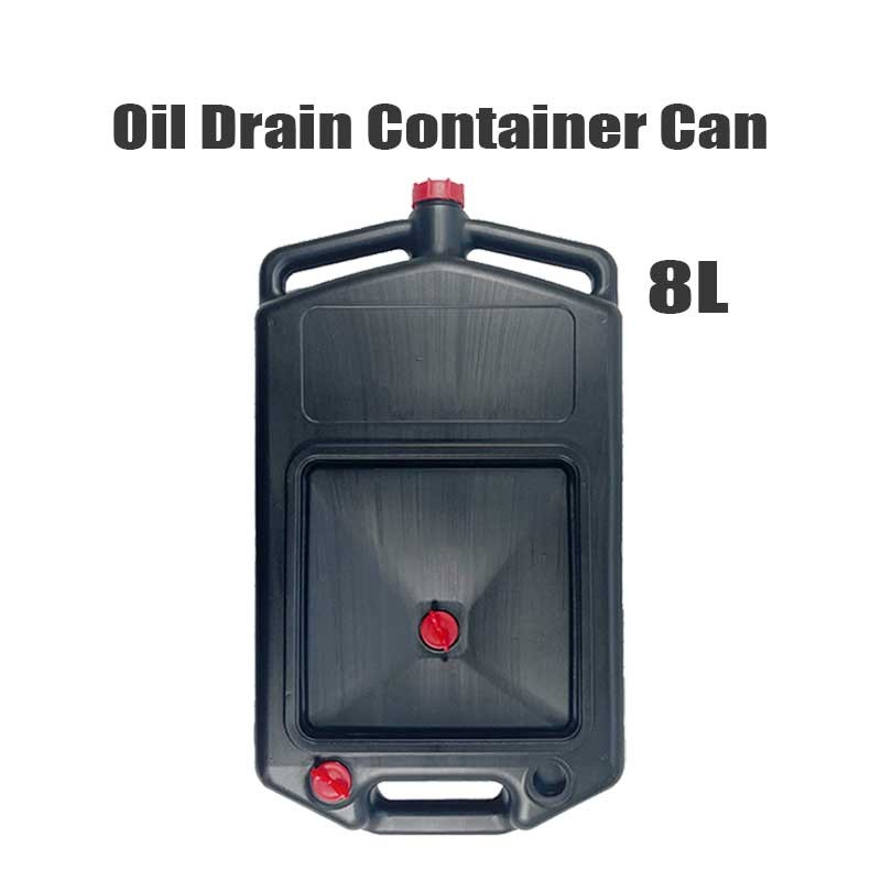 8L Plastic Oil Drain Container Can Oil Catch Basin Oil Collecting Pot ...