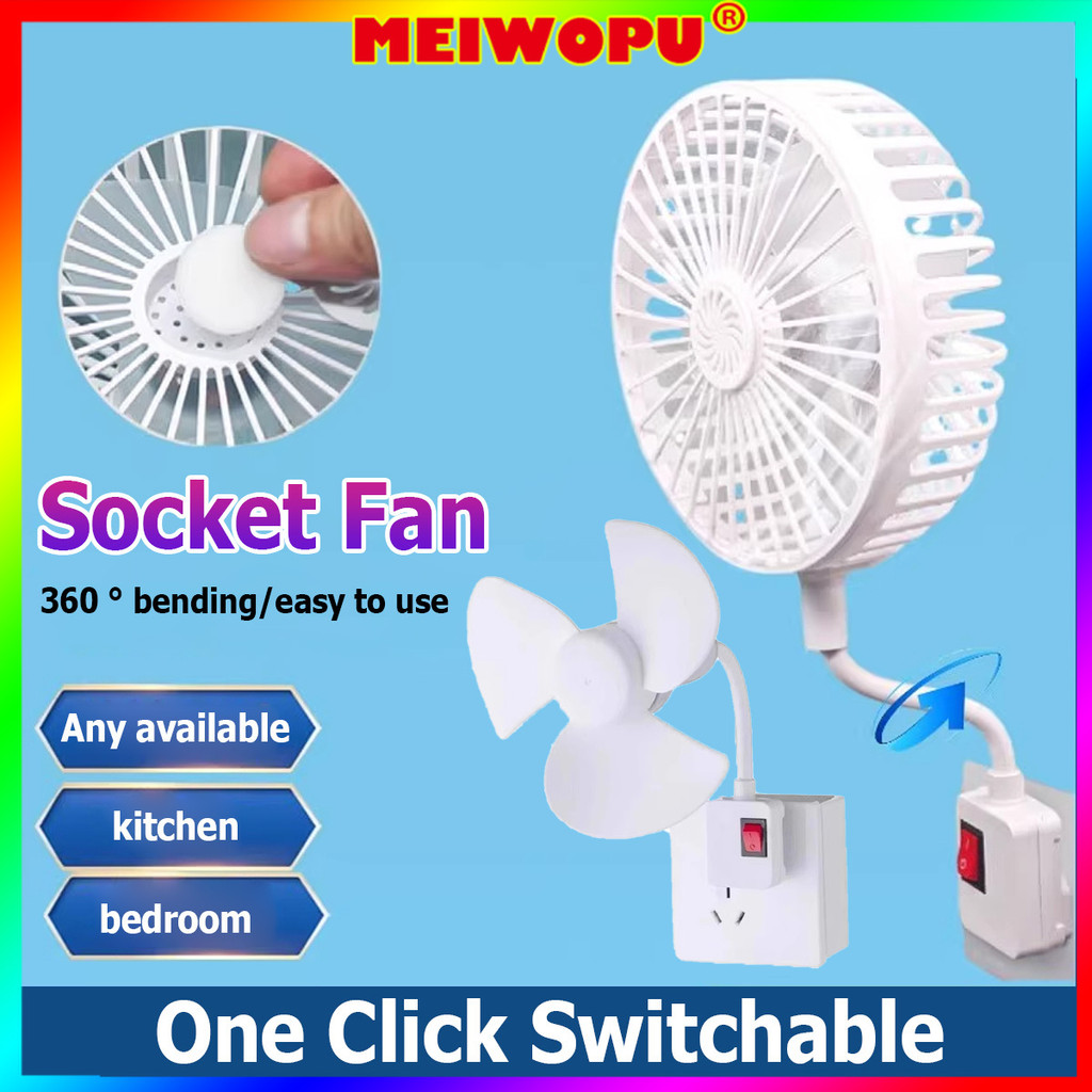 Household Small Whirlwind Socket PLug In Fan Kitchen Small Fan No ...