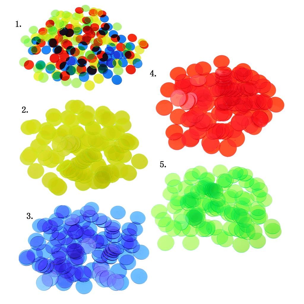 [svzfjuv] 100 Pieces Transparent Color Counters Counting Bingo Chips ...