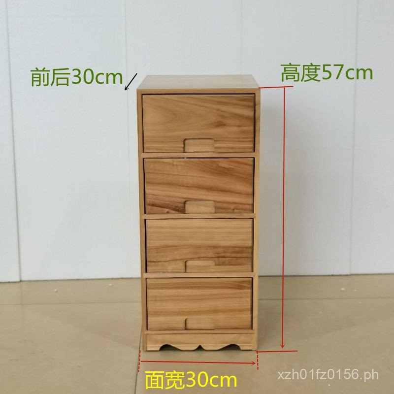 Integrated Solid Wood New Multi-layer Solid Wood Storage Drawer Bedside ...