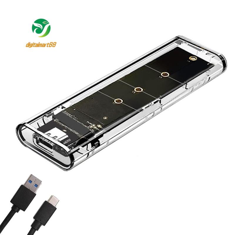 M.2 NGFF Dual Protocol SSD Case Clear USB Type C 10Gbps PCI-E M2 SSD ...